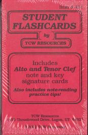 ALTO AND TENOR STUDENT FLASHCARDS - RED